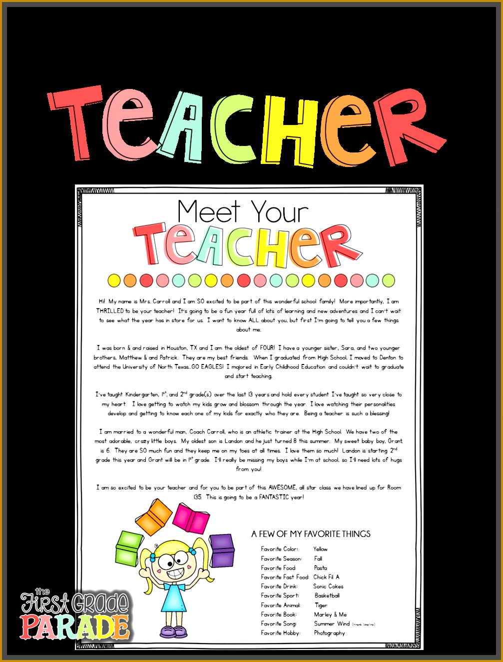 7 New Student Information Sheet | FabTemplatez