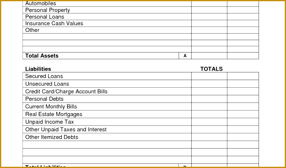 7 Real Estate Balance Sheet Template FabTemplatez