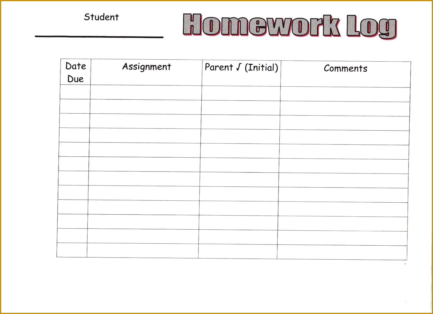 6 Homework Diary Template FabTemplatez