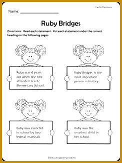 4 Ruby Bridges Worksheets | FabTemplatez