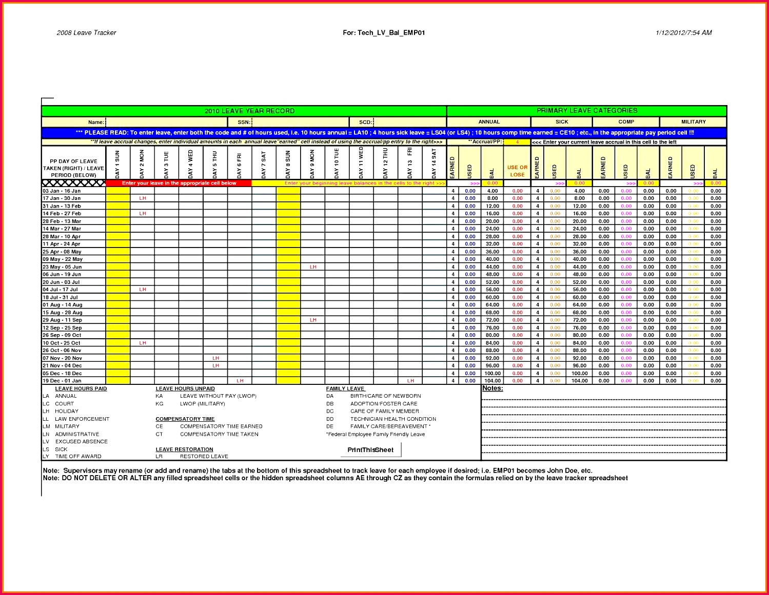 7 Free Annual Leave Spreadsheet Excel Template 85599 FabTemplatez