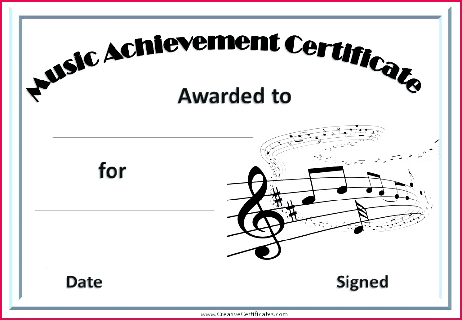 6 Choir Award Certificate Templates Free 85466 | FabTemplatez