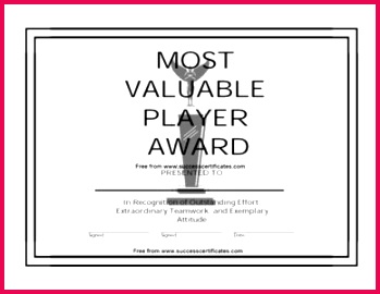 5 Free Mvp Certificate Templates 41138 | FabTemplatez
