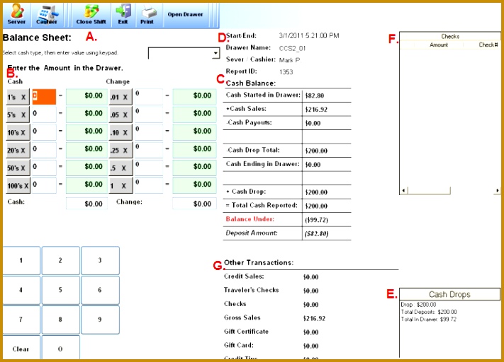4 Cash Out Sheet Template | FabTemplatez