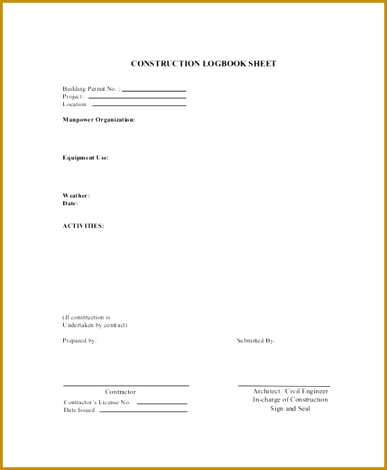 6 Construction Sign In Sheet Template | FabTemplatez