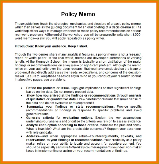 6 Decision Memo Template | FabTemplatez