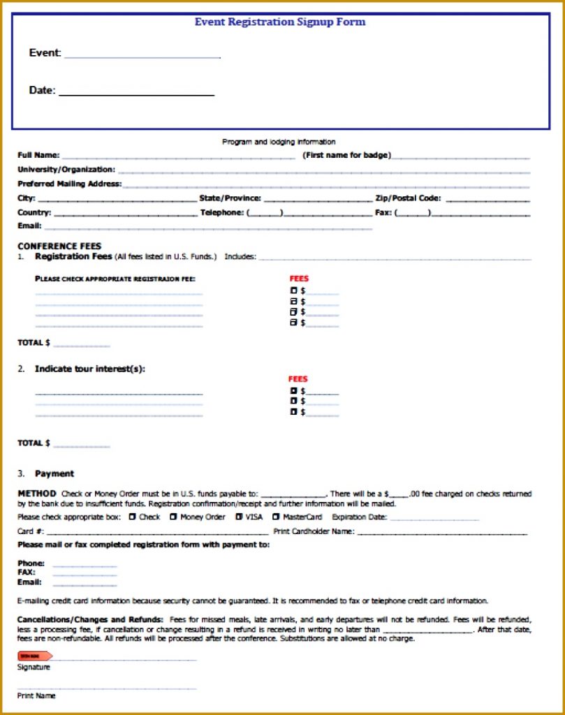 Google Docs Registration form Template 10714 Download event ...