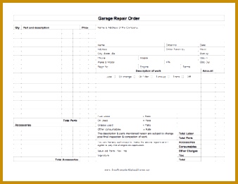 3 Mechanic Work order Template | FabTemplatez