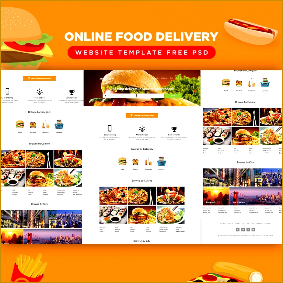 5 Online Food ordering Website Templates | FabTemplatez