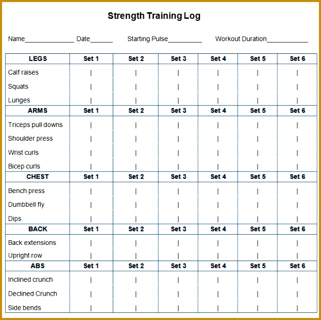 5 Personal Training Schedule Template | FabTemplatez