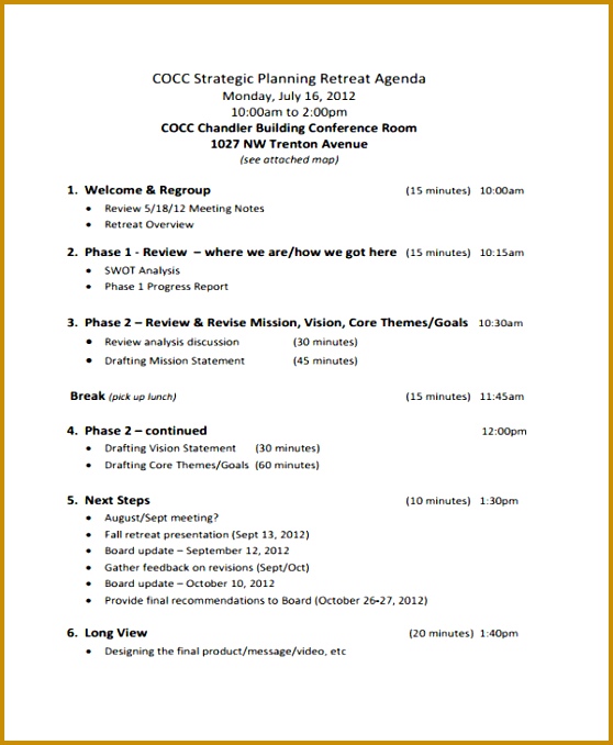5 Retreat Program Template | FabTemplatez