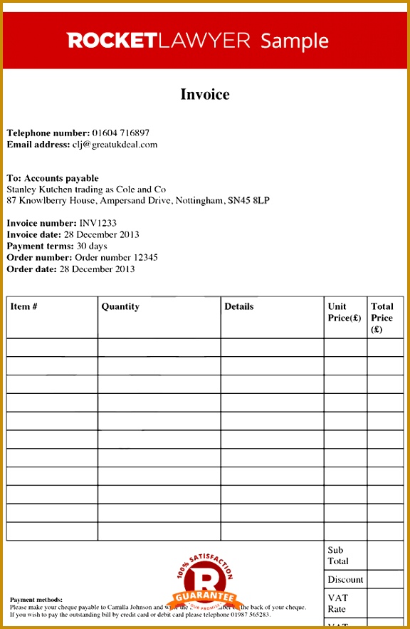 3 Sample Legal Bill | FabTemplatez