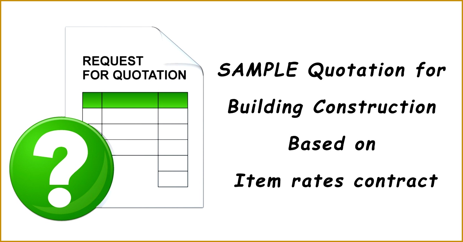5 Sample Quotation format for Construction Work | FabTemplatez