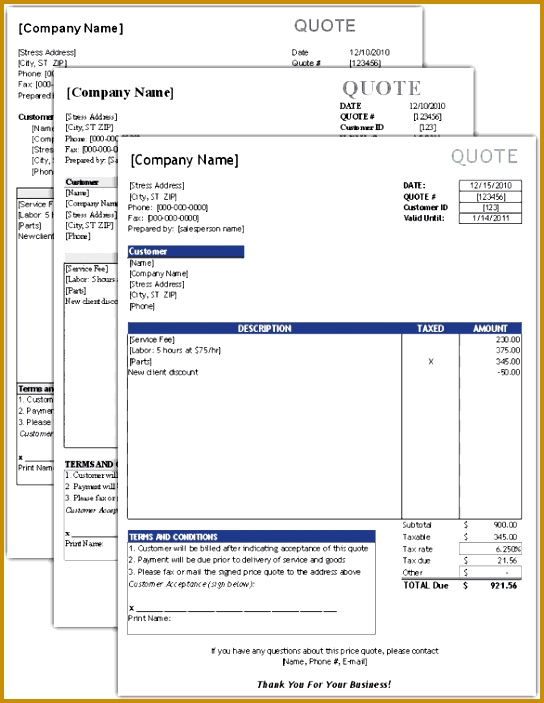 5 Sample Quotation format for Construction Work | FabTemplatez