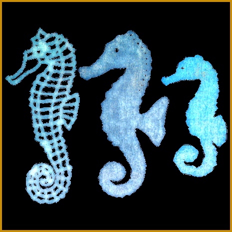 3 Seahorse Cut Out Pattern | FabTemplatez