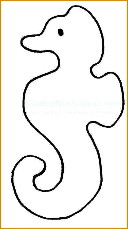 3 Seahorse Cut Out Pattern | FabTemplatez