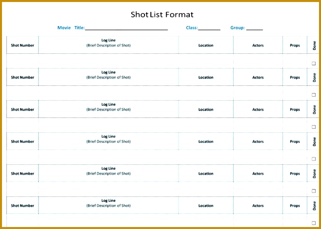 5 Shot Sheet Template | FabTemplatez