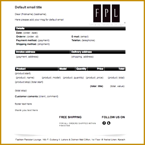 4 Standing order format | FabTemplatez