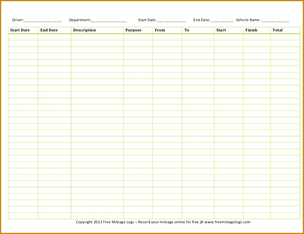 5 Truck Drivers Trip Sheet Template | FabTemplatez