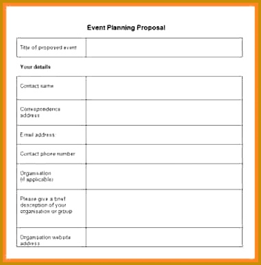 Writing An Event Proposal