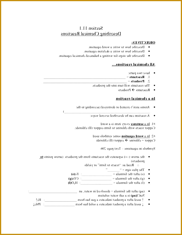 7 Describing Chemical Reactions Worksheet Answers FabTemplatez 7 Describing Chemical Reactions Worksheet Answers FabTemplatez