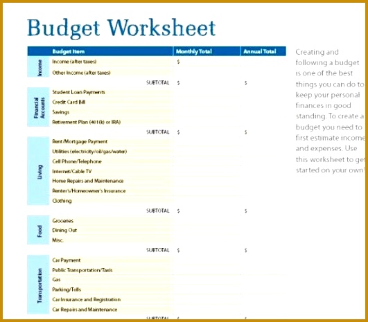 7 Personal Finance Worksheets for Highschool Students | FabTemplatez