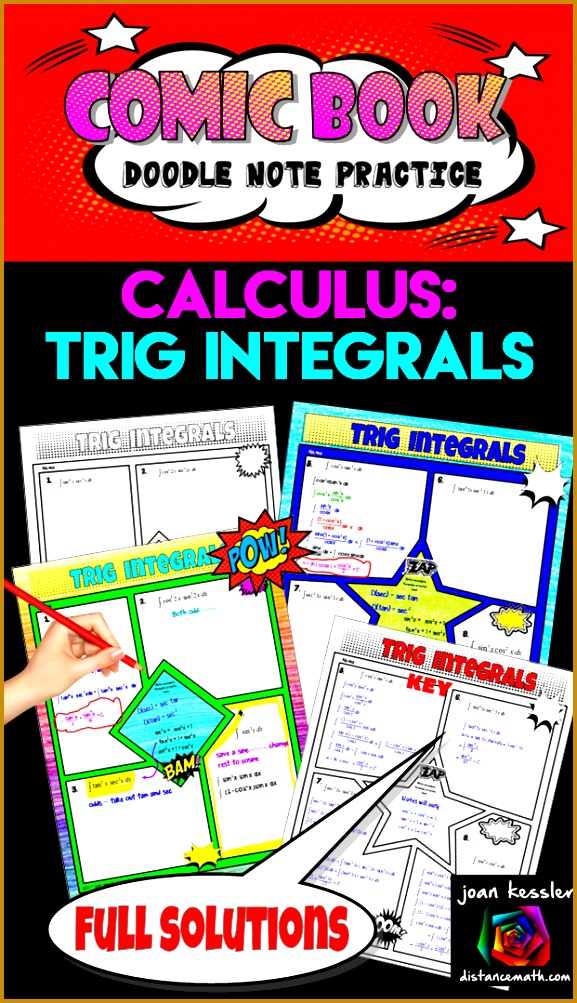 Trigonometry Worksheets 18573 Calculus Trig Integrals Ic Book Style ...