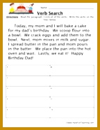 6 Verb Worksheets | FabTemplatez