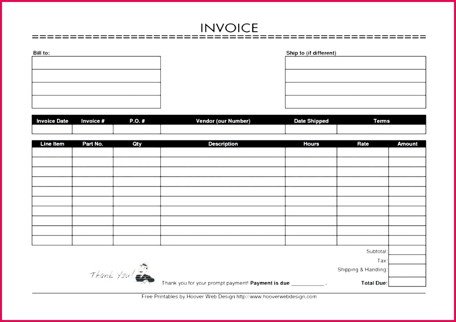 7 Job Work Invoice format In Excel 76342 | FabTemplatez