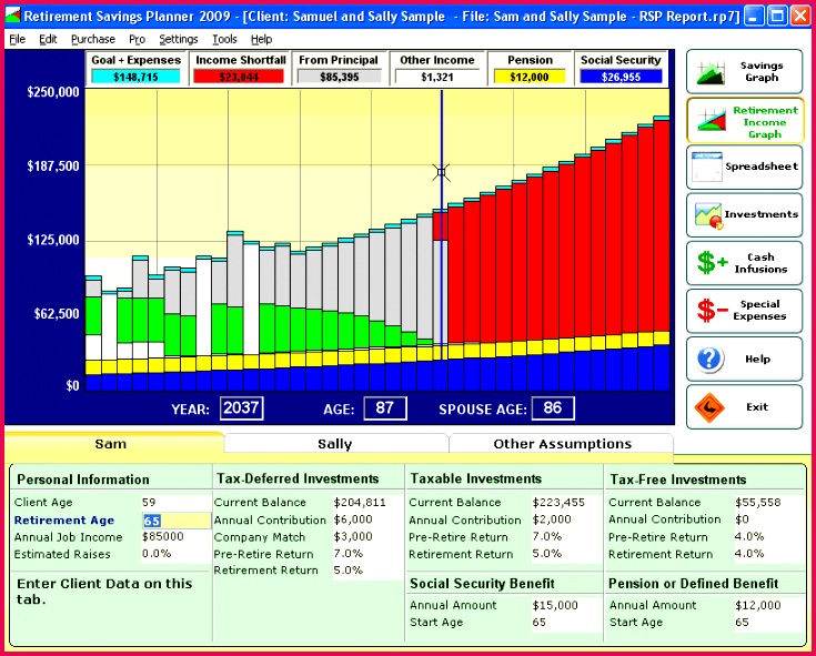 5 Retirement Projection Excel Template 99145 | FabTemplatez