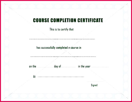 7 Completion Certificate Template Pdf 64091 | FabTemplatez