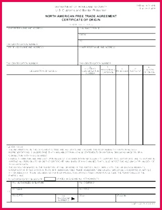 3 Nafta Certificate Of origin Template Free 38912 | FabTemplatez