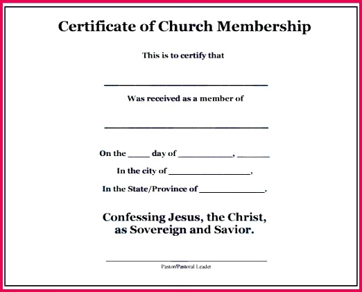 5 Free Church Membership Certificate Templates 15387 | FabTemplatez